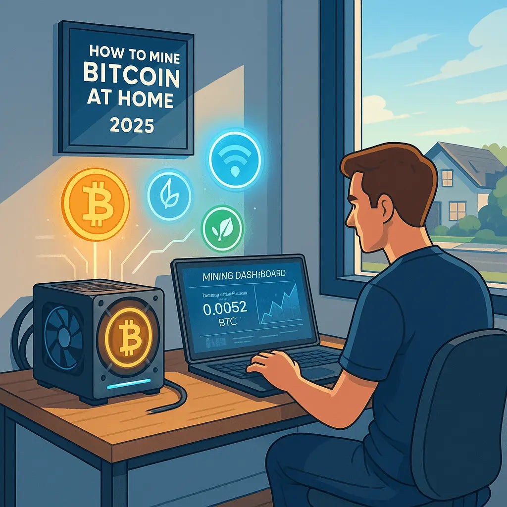 Home Bitcoin Mining 2025 | Beginner’s Complete Guide to Profitable Setup