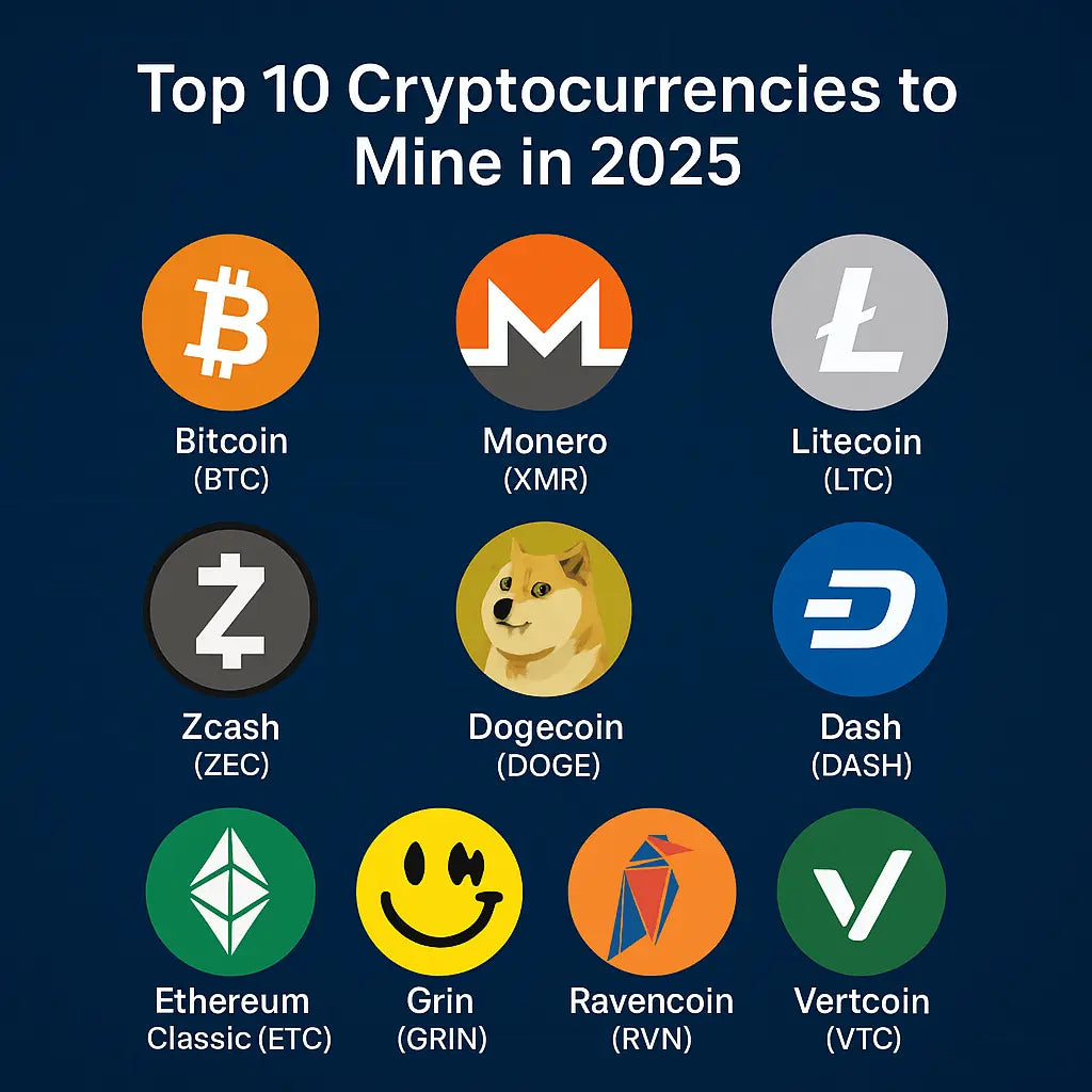 Top 10 Cryptos to Mine in 2025 | Best Mining Coins Ranked